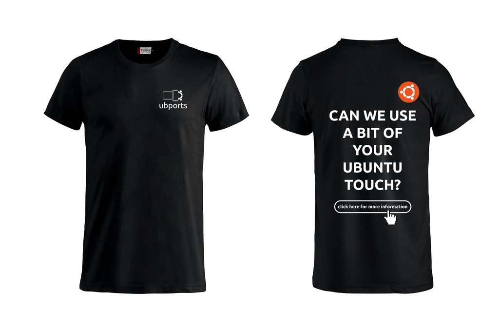 UBports T-Shirt "Can we use a bit of your Ubuntu Touch?" | UBports